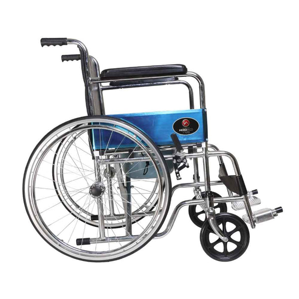 MHL 5002- C Manual Commode Wheelchair With Cushioned Seat – Hero Eco Med