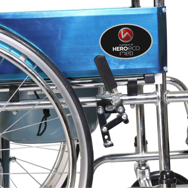 MHL 5002- C Manual Commode Wheelchair With Cushioned Seat – Hero Eco Med